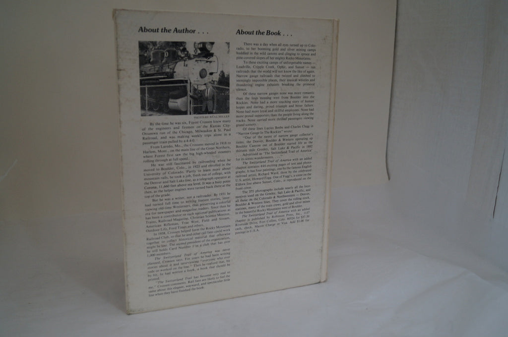 Switzerland Trail Of America By: Forest Crossen - Signed 2nd edition ...