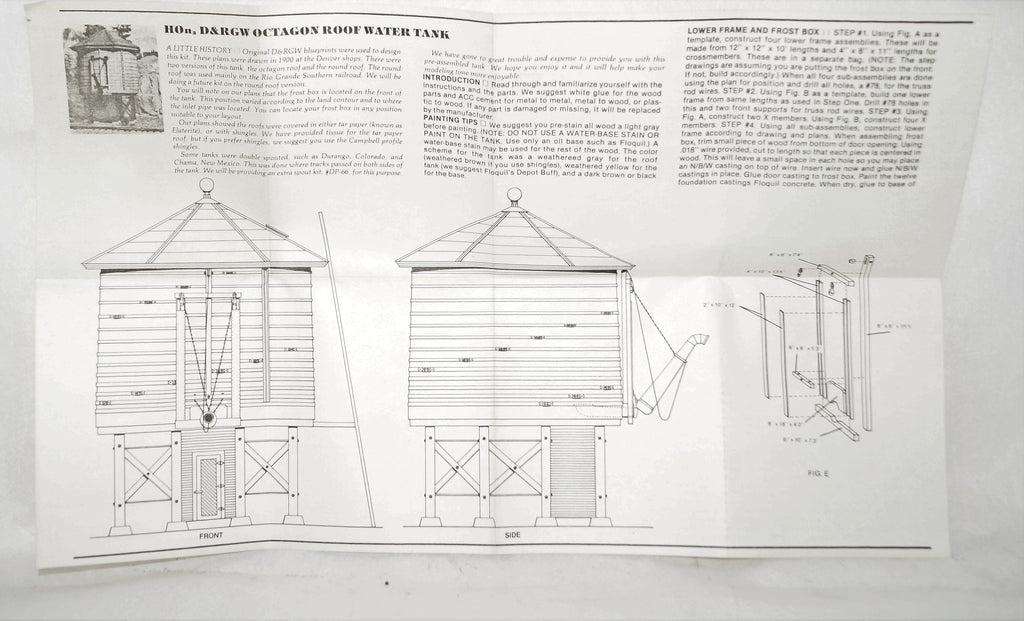 Railroad Water Tank Drawings